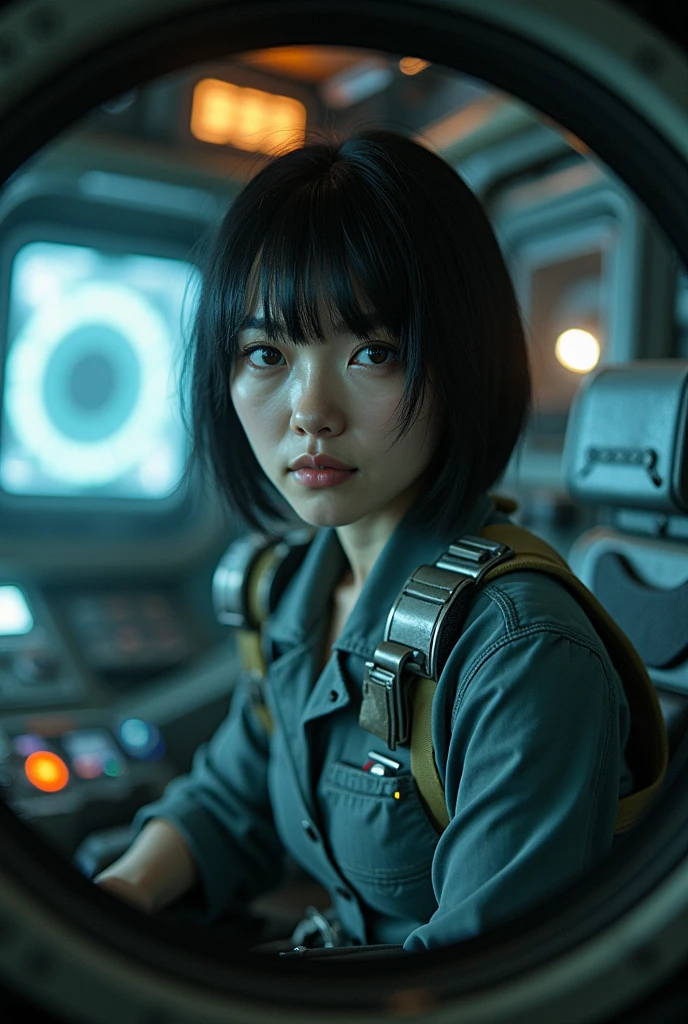 PacificRim、A Japanese female pilot in the cockpit of a Japanese Jaeger ...