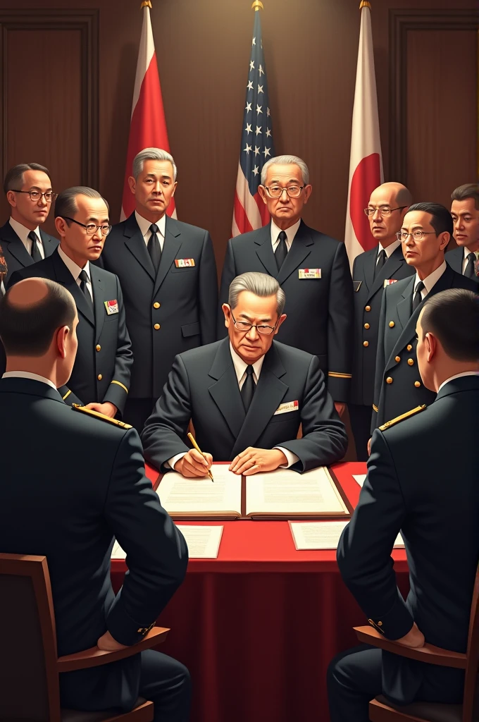 Japan's Instrument of Surrender Signed（End of World War II - SeaArt AI