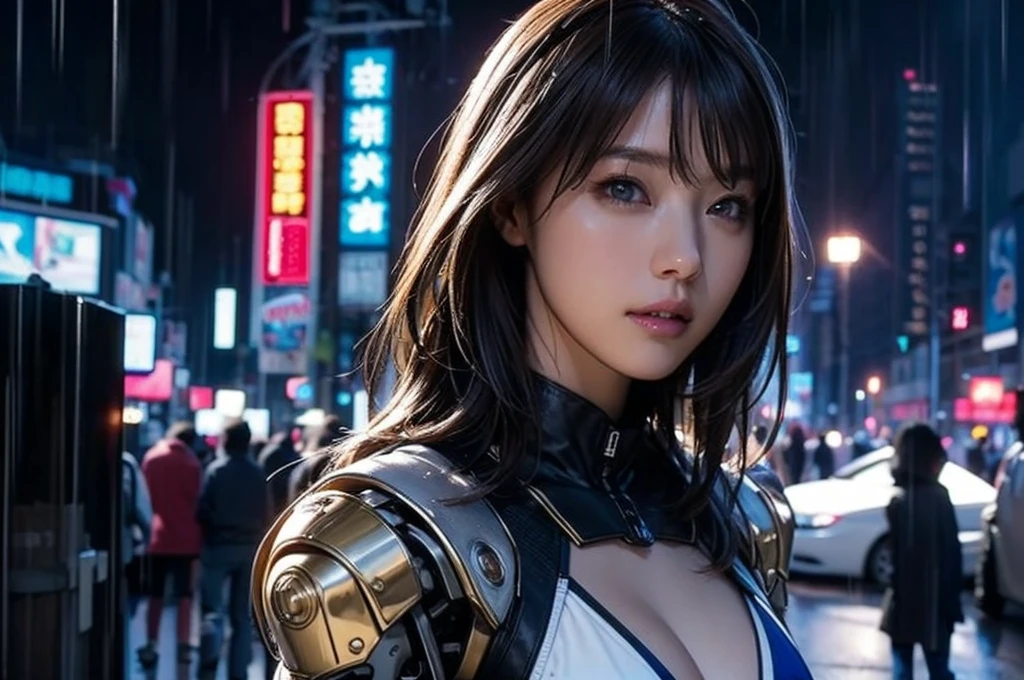 Best Illustrations, Woman covered in complex white cybernetics - SeaArt AI