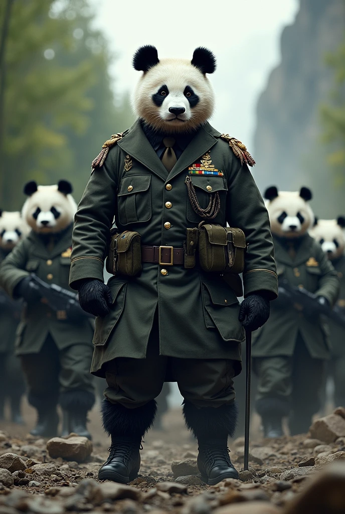 Sergeant Panda - SeaArt AI