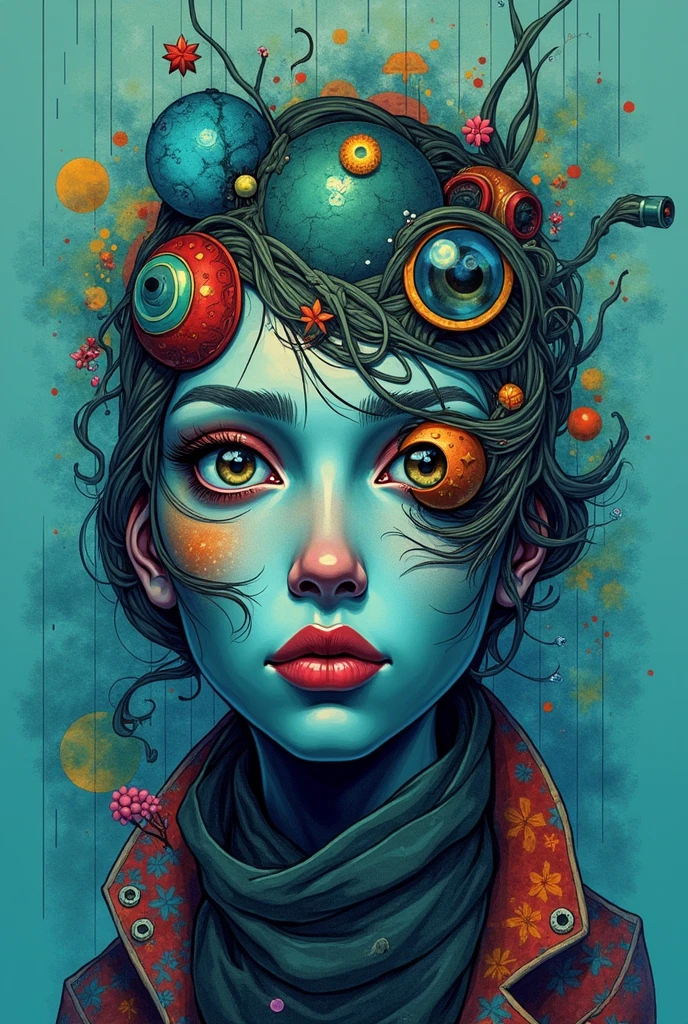 Incorporates a blend of watercolor and , maximalism artstyle - SeaArt AI