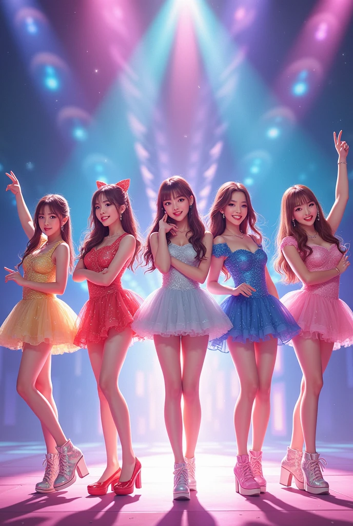 Create a cute 6 member girl kpop group - SeaArt AI