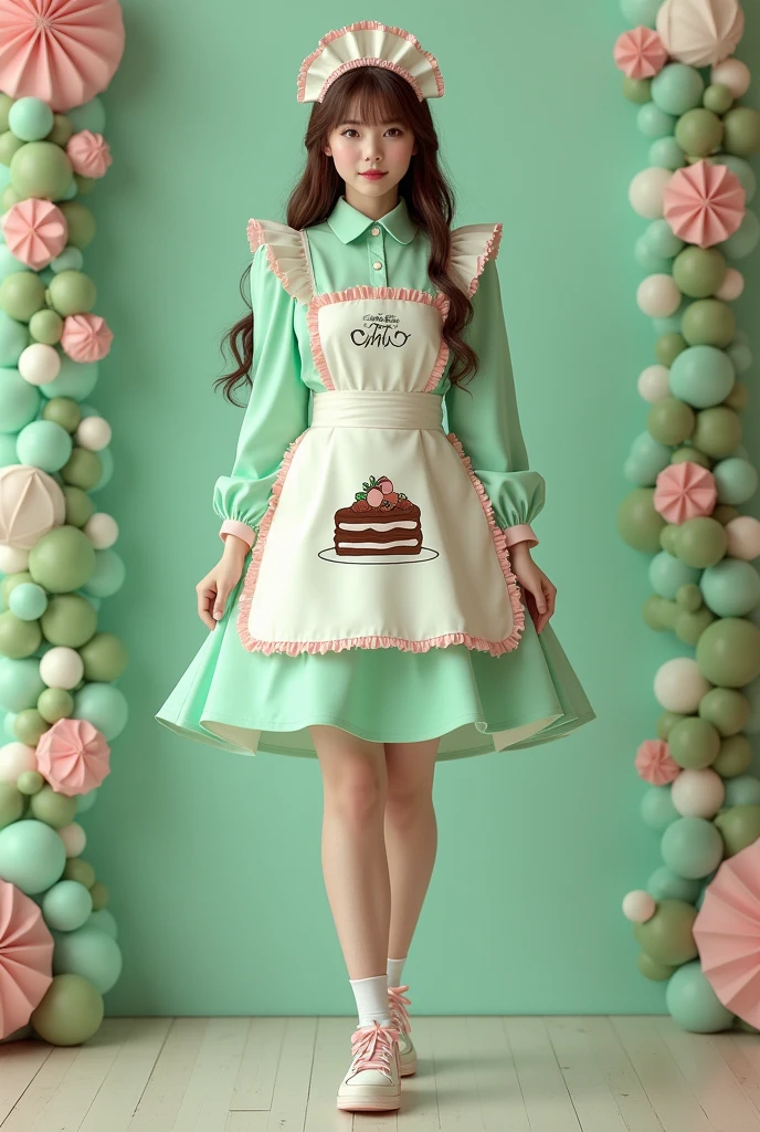 Mint green and white theme、Chocolate color as an accent color - SeaArt AI