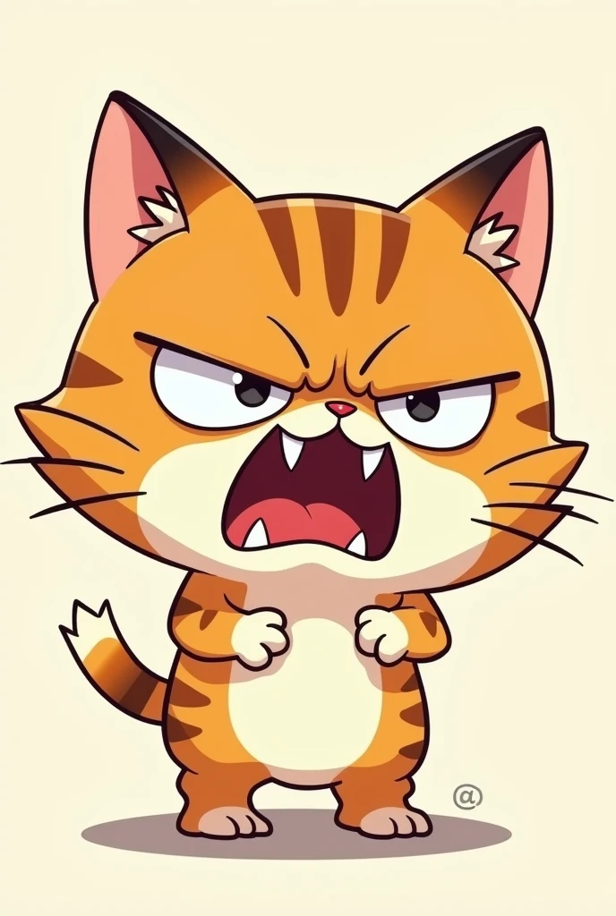 Angry chibi kitty anime style - SeaArt AI