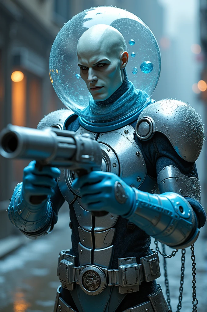 Boho aesthetic composition of Mr. Freeze, from Batman series - SeaArt AI