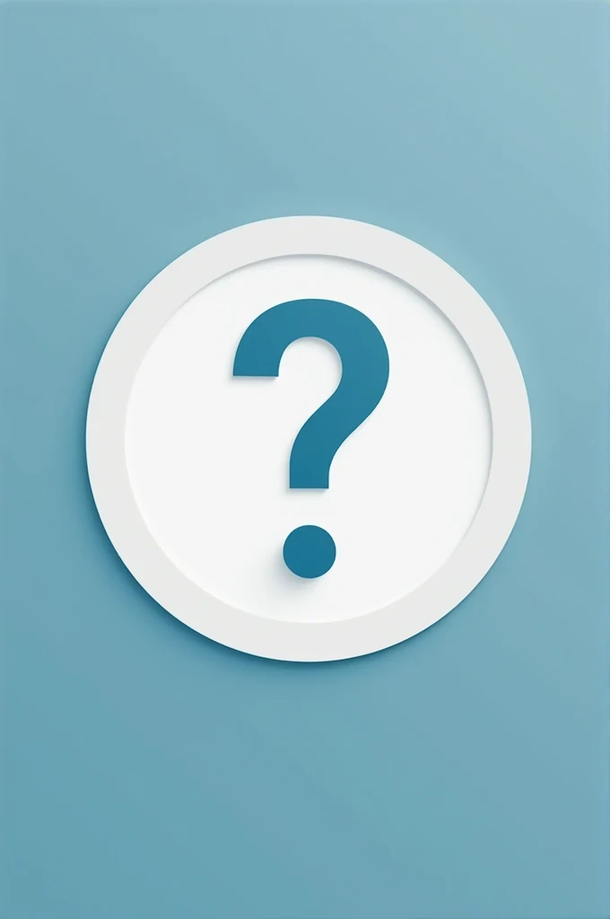 A simple, clean design with a question mark in the center, surrounded ...
