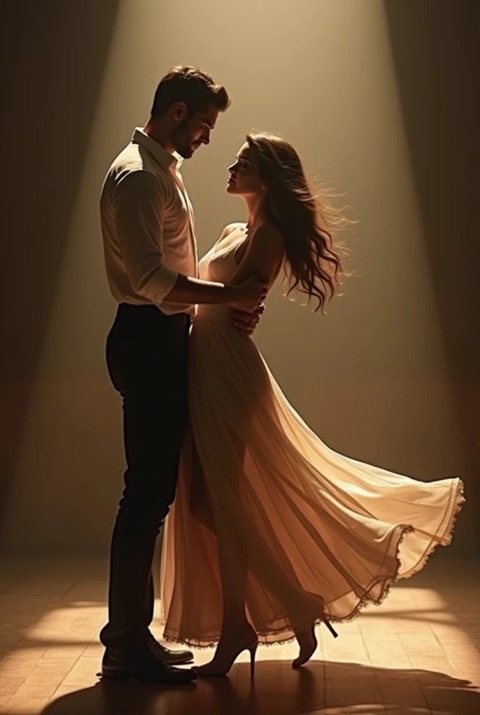 A tall woman and a short man dance. Tall woman - SeaArt AI