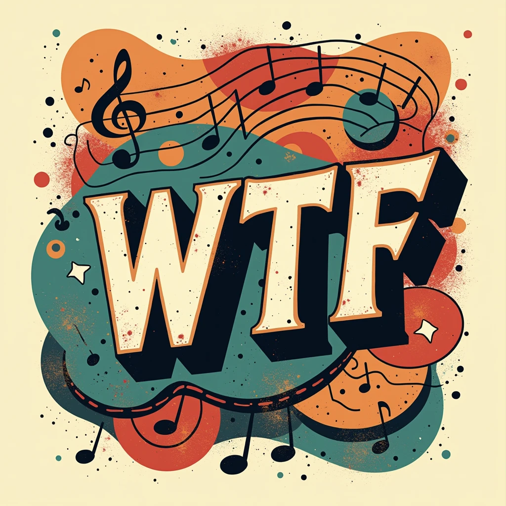 ユーモラスな「WTF」音楽ジョークをフィーチャーした魅力的なTシャツをデザインしましょう. デザインは、可愛くて抽象的な要素を取り入れた ...