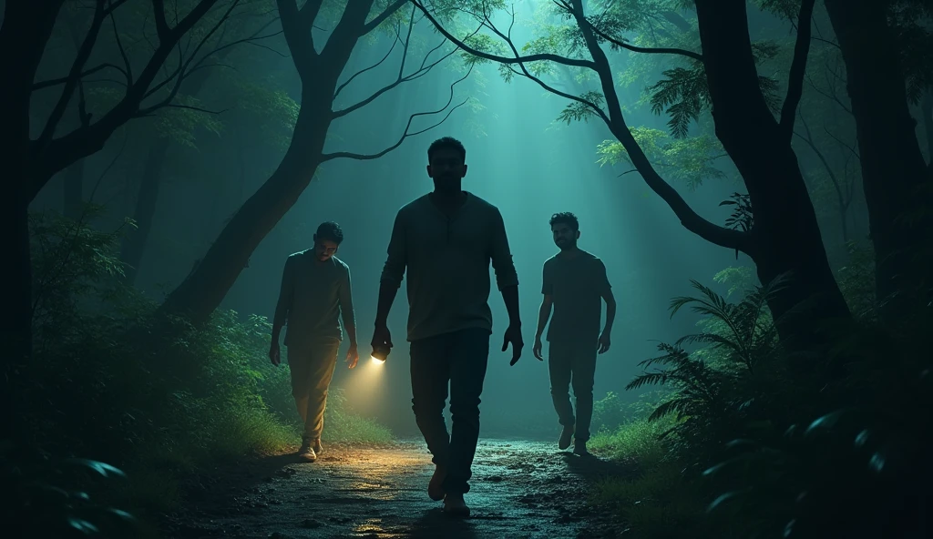 Rohit standing in the middle of the jungle, paralyzed with fear - SeaArt AI