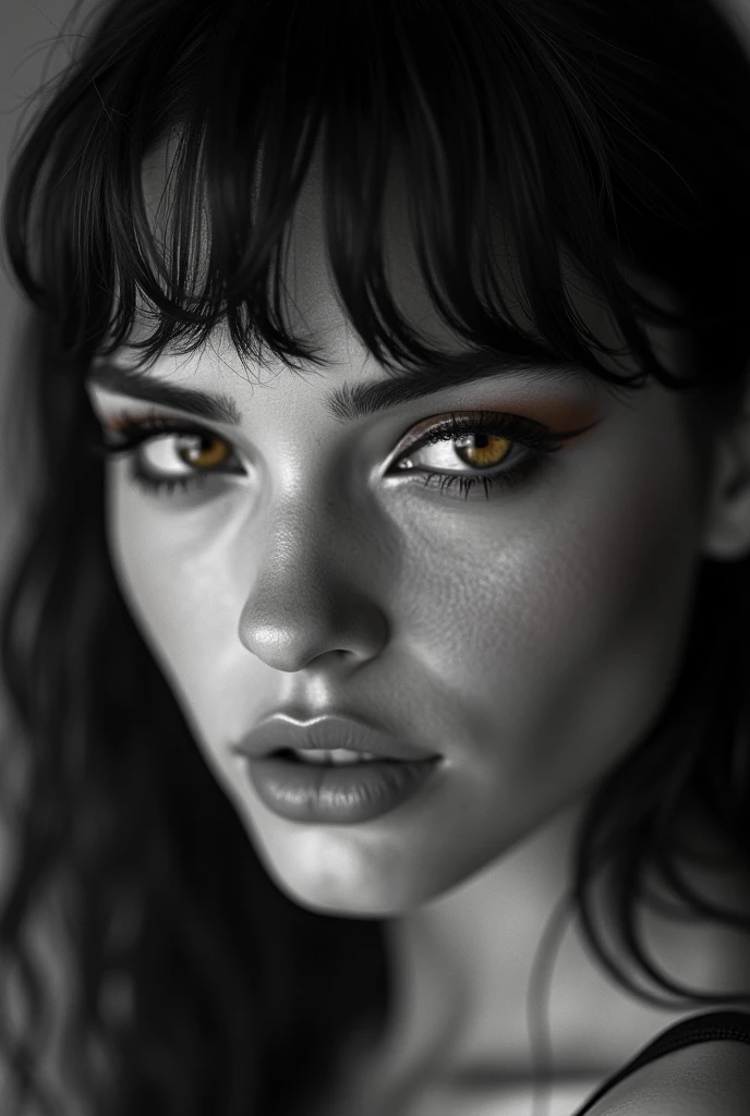 Sasha Grey, (((photorealistic), (grayscale:1.2), (photography - SeaArt AI