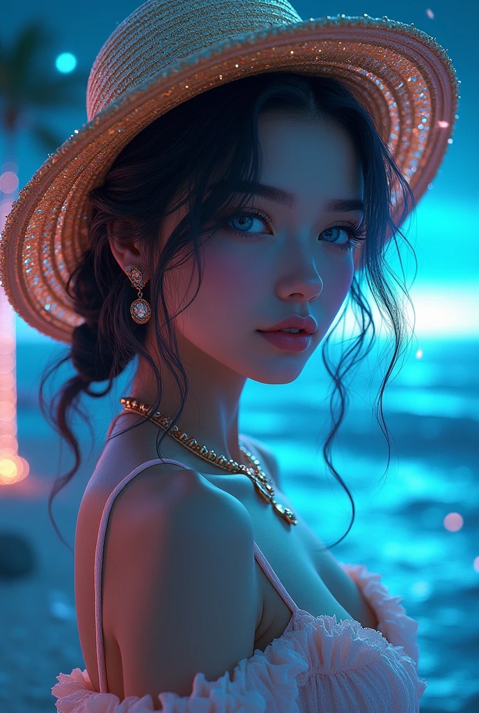 Pretty girl, masterpiece, night vision, night vision,1girl, wearing ...