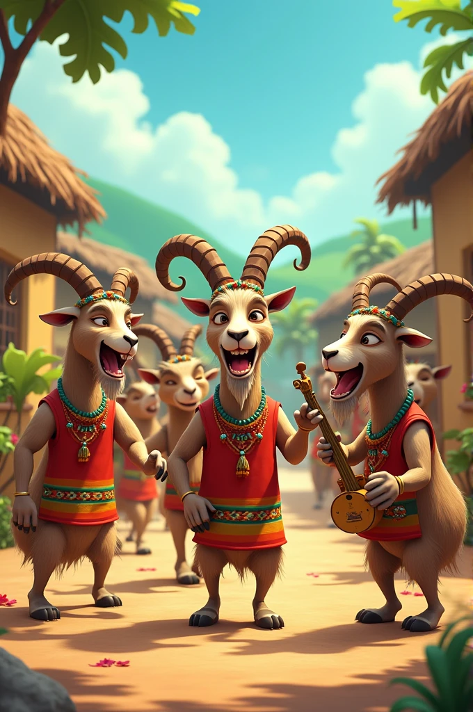 Ethiopian new year funny goats animation - SeaArt AI