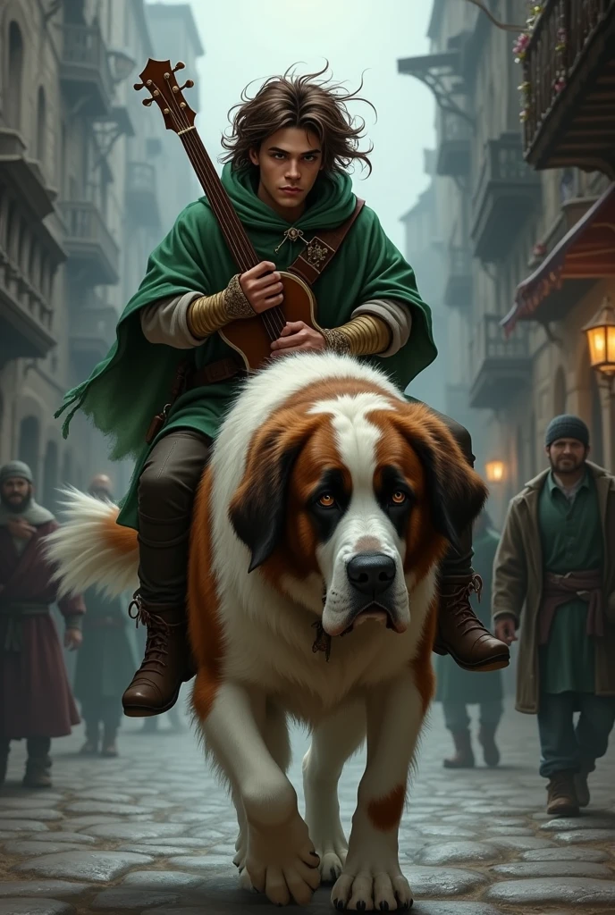 A medieval fantasy handsome 20 year old Halfling, brown skin - SeaArt AI