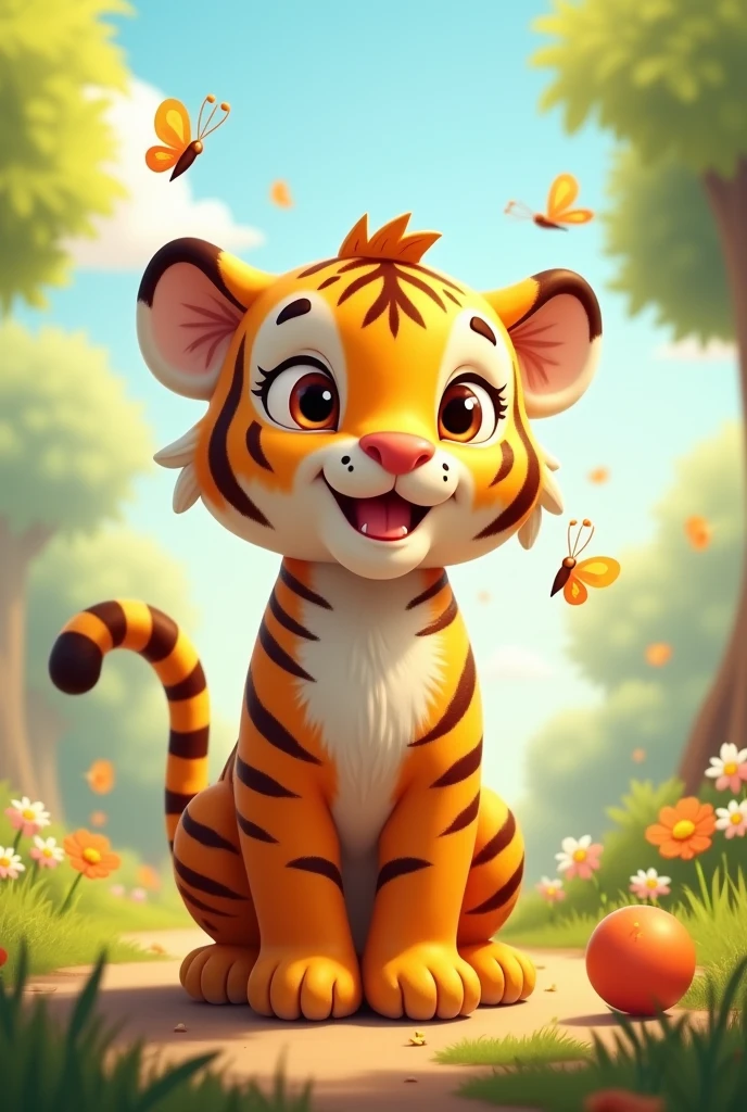 A cute animated tiger - SeaArt AI