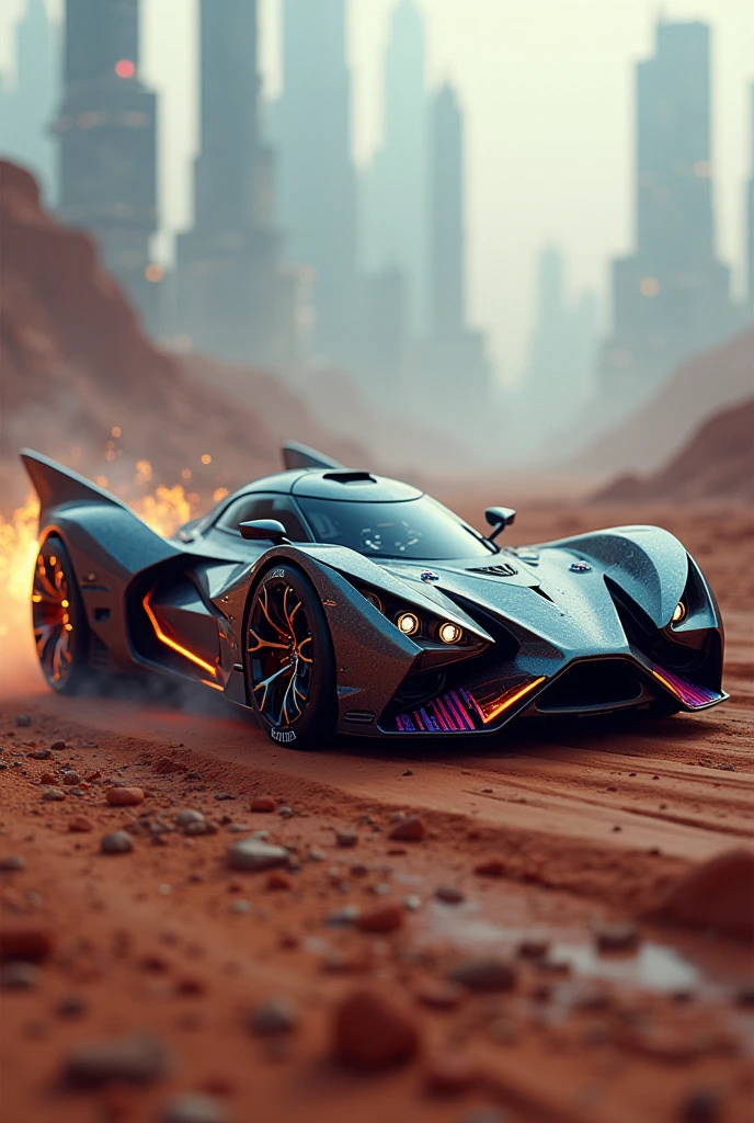 A futuristic derby race car designed for high-impact collisions - SeaArt AI