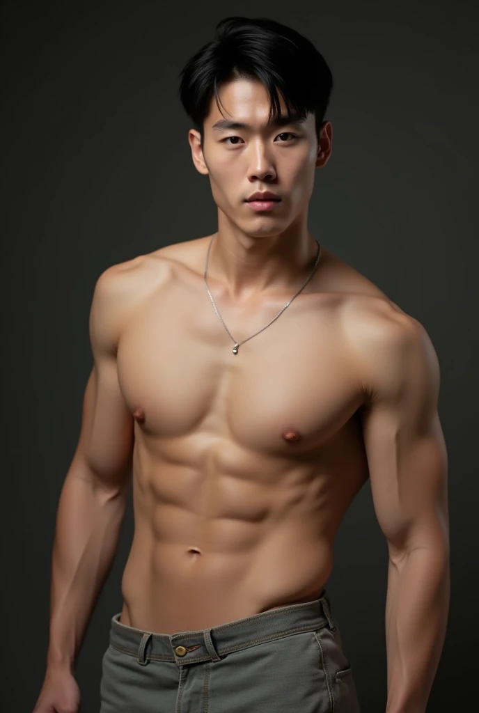 Create a 2 sexy korean man who is tall and muscular. Naked with erected penis - SeaArt AI