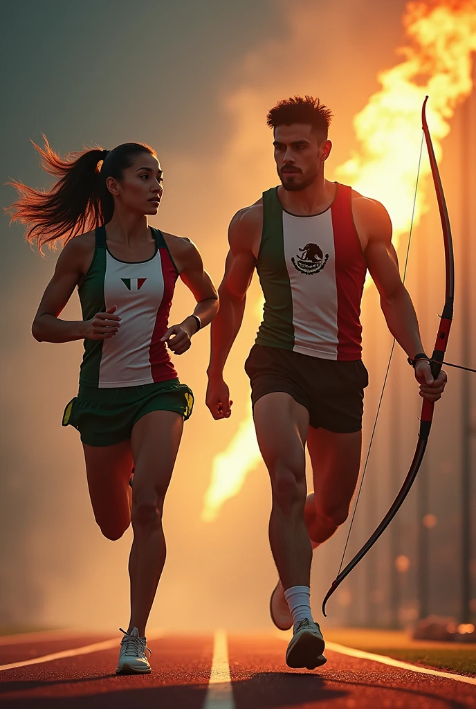 Generate a textless magazine cover for a Mexican Olympic Development ...