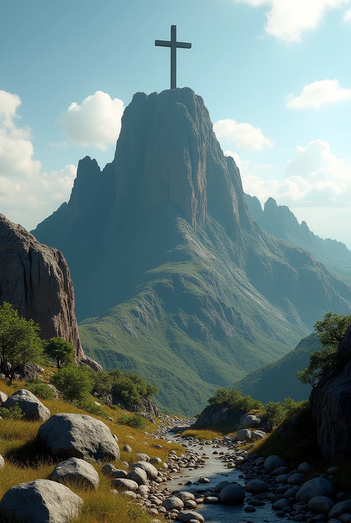 Cerro Tecana in Santa Ana, El Salvador, where there is a cross on the ...