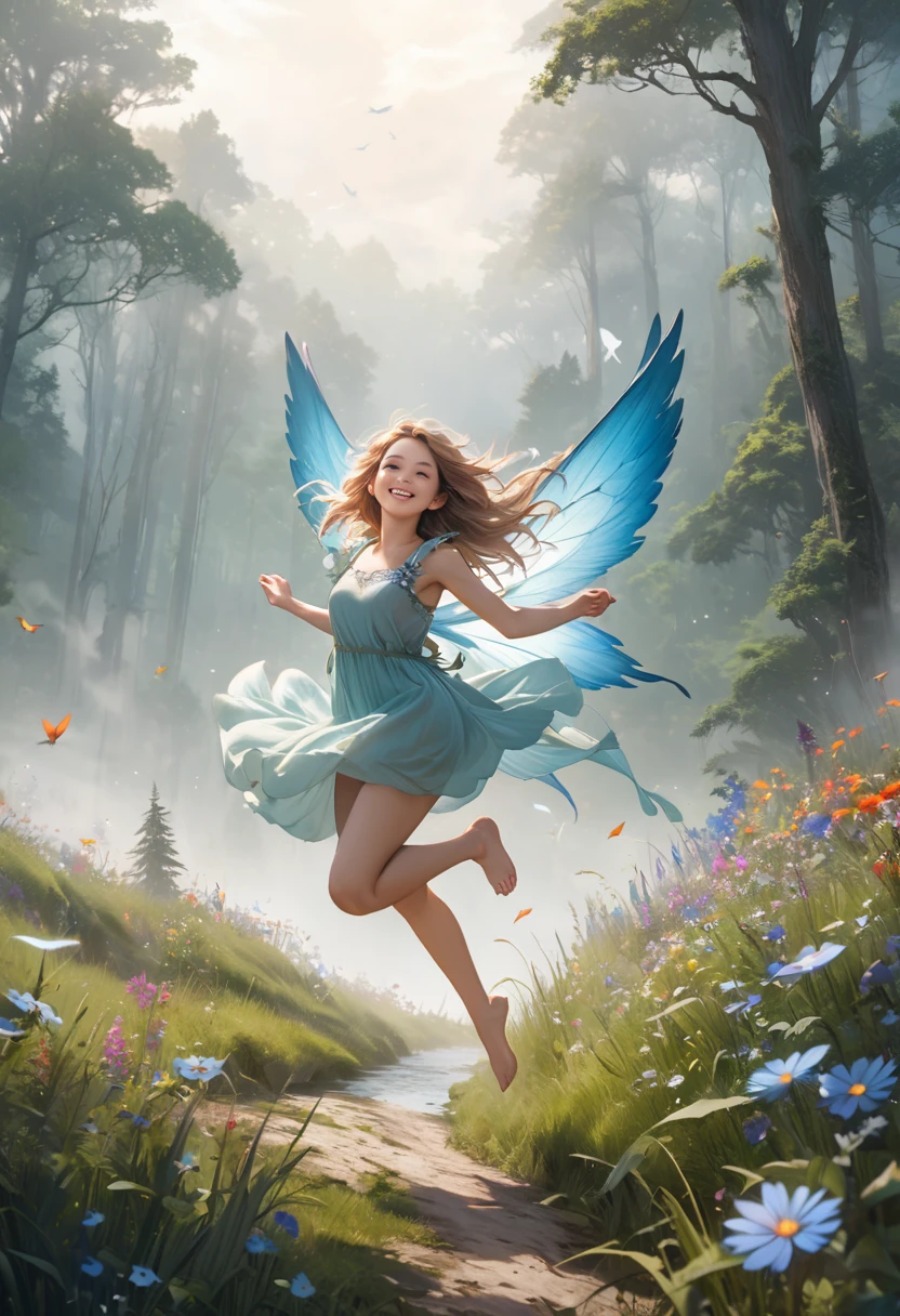 (Very big wings),((Jumping)),((flight)),Running,(Fairy),(Floral ...