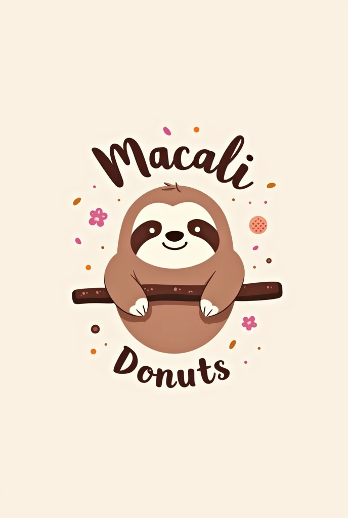 Make a logo for a donut business that has the name macali and donuts ...