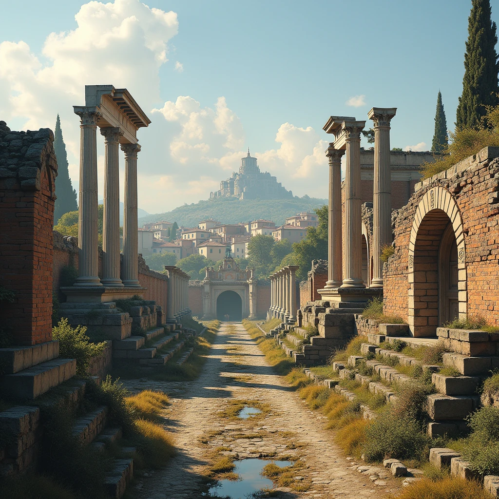 Ancient ruins of rome, - SeaArt AI