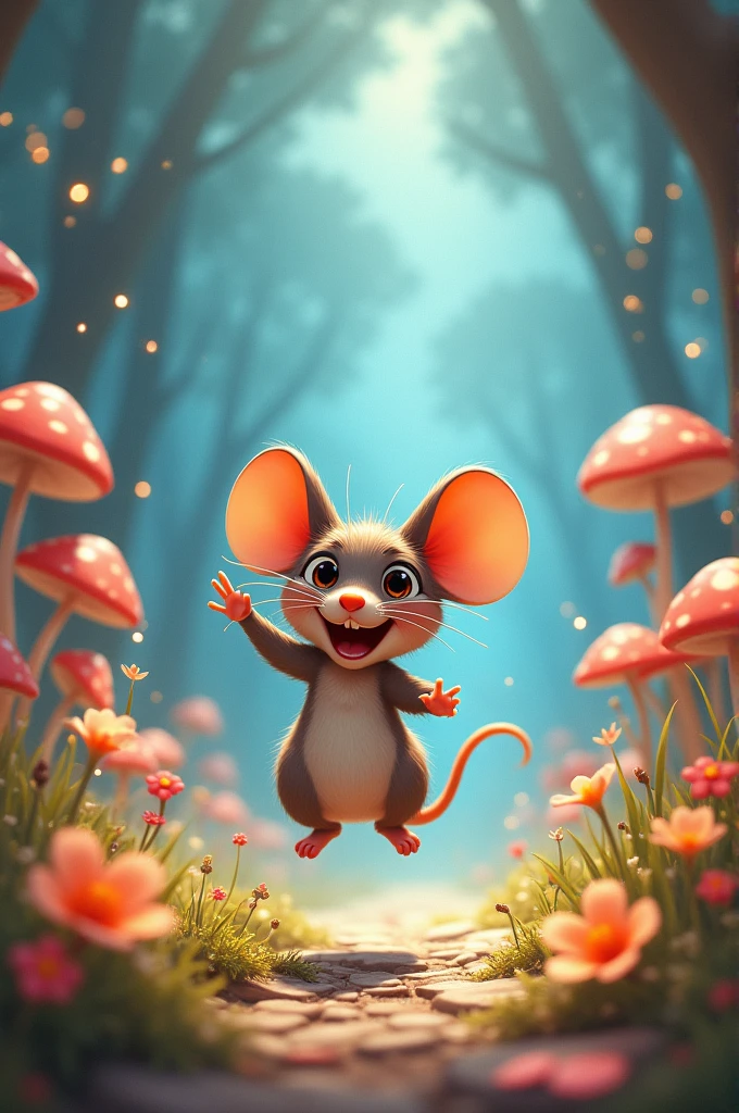 Mouse run magically cartoon - SeaArt AI