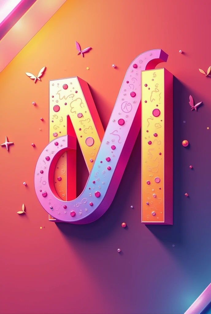 A bright and unique women's store logo? Initial M and I and brighter ...