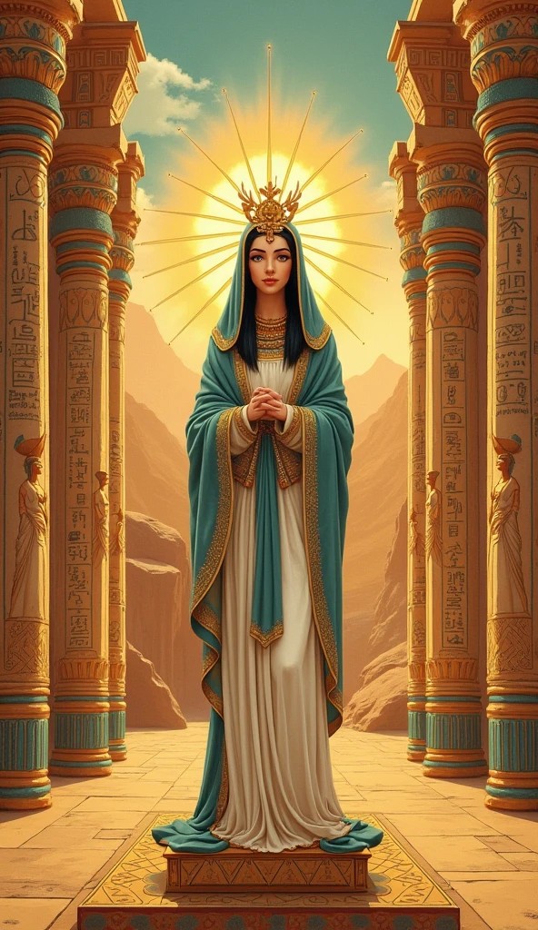 Virgin Mary, egyptian art - SeaArt AI
