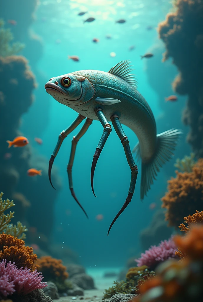 Fish have 4 legs - SeaArt AI