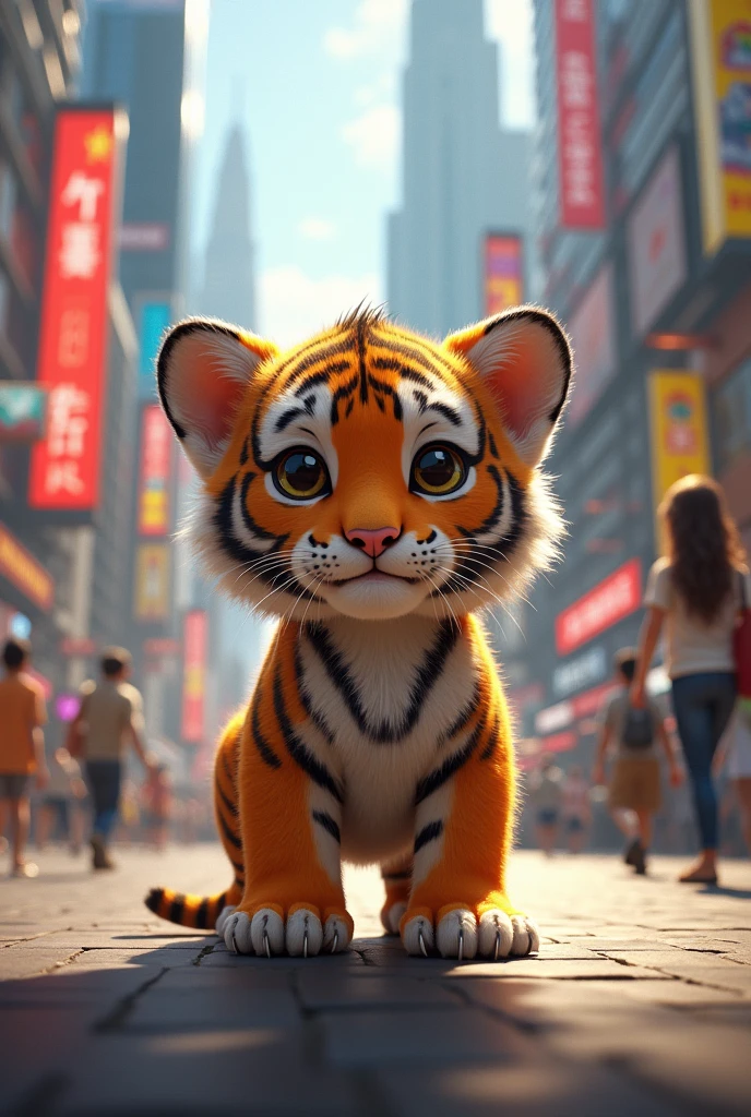 - Rohan, now a young tiger cub with human-like traits, stands amidst ...