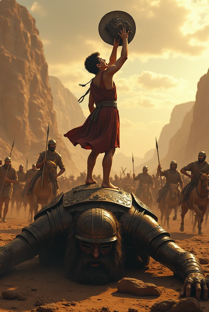 David beheading Goliath - SeaArt AI