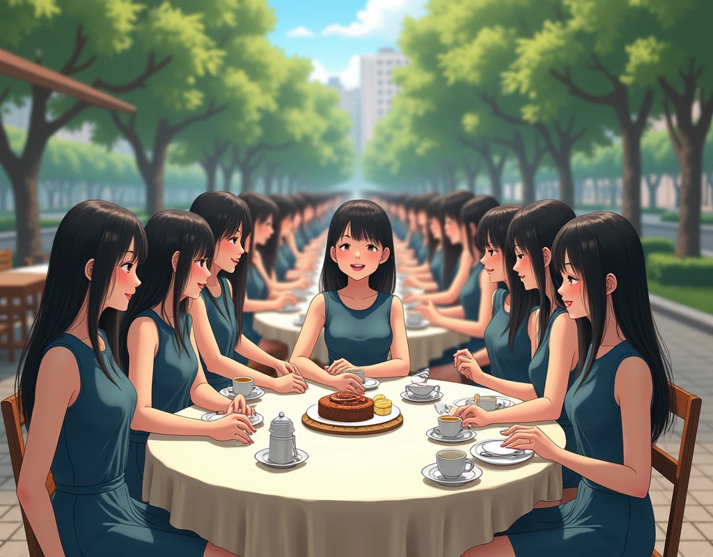 (Japanese Clone-girls=Myself), (Super Best masterpiece Clone - SeaArt AI
