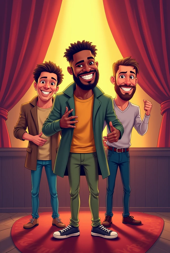 A cartoon-style image for an improvisational theatre troupe featuring ...