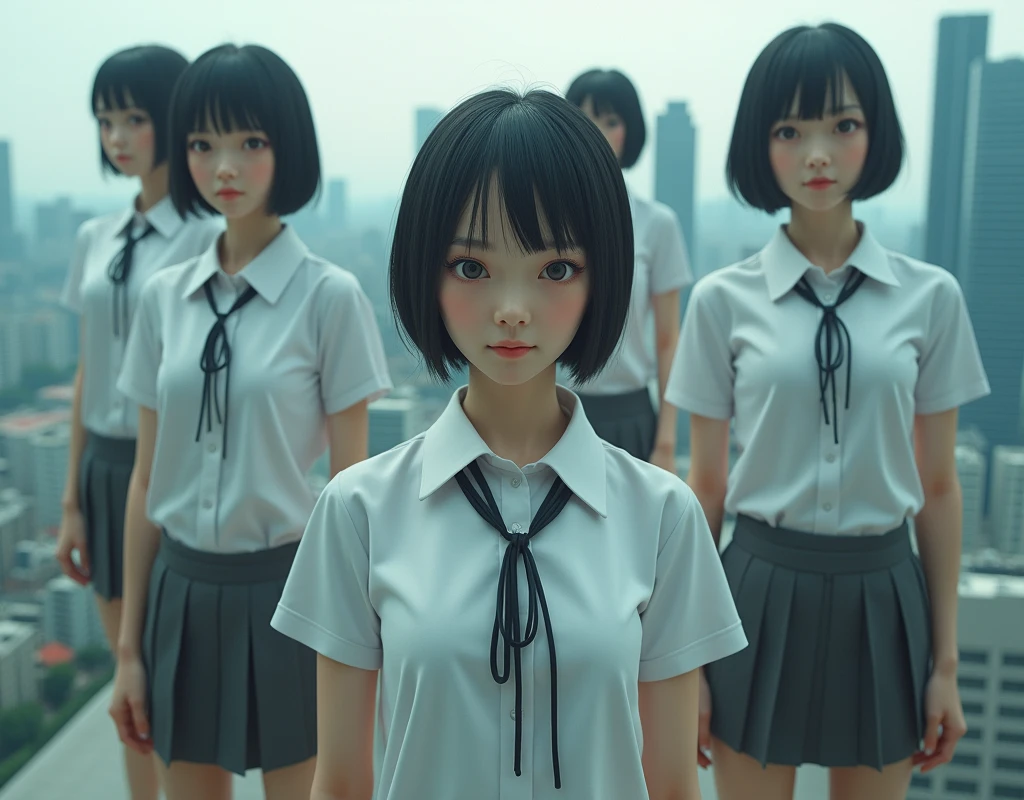 (Japanese Clone-girls=Myself), (Super Best masterpiece Clone - SeaArt AI