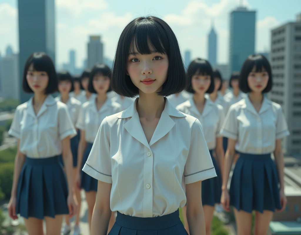 (Japanese Clone-girls=Myself), (Super Best masterpiece Clone - SeaArt AI