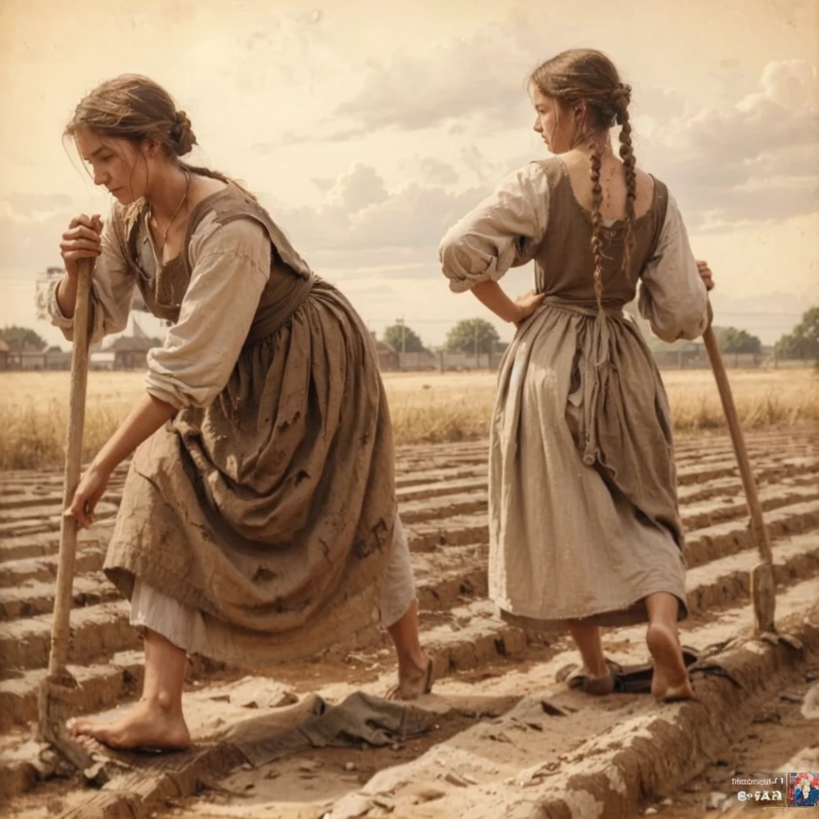 19 century serf girls of forced labor18- 22 y.o. from the workhouse ...