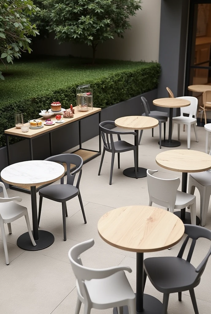 The terrace is designed with a contemporary and minimalist approach - SeaArt AI