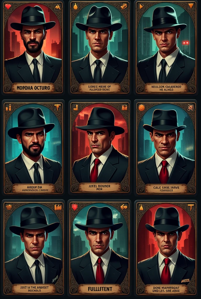 Create game cards with mafia with face - SeaArt AI