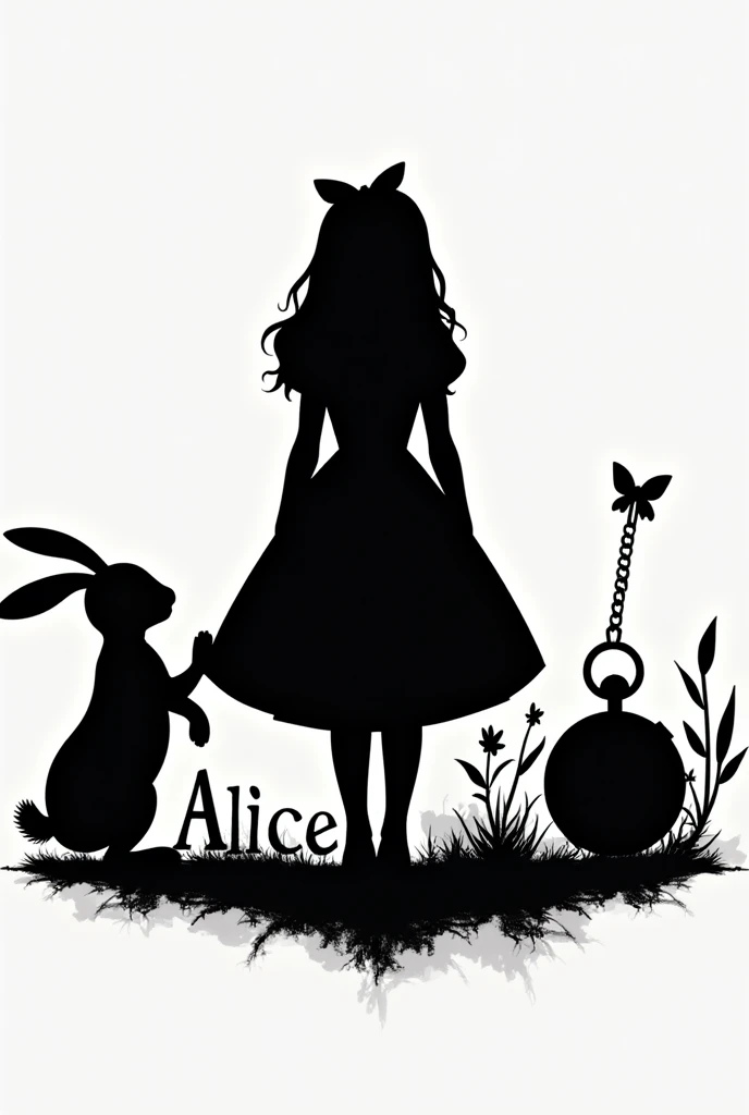 Alice in Wonderland symmetrical Based on only shadows as a logo ...