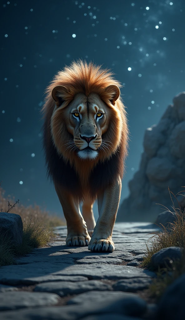 A beautiful and strong lion with shiny fur ultra realistic 8k full hd ...