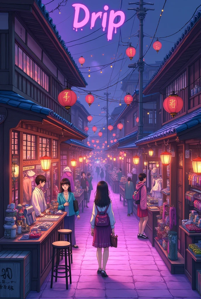 I want a photo of clothing shop named as DRIP. Shop should look like ...