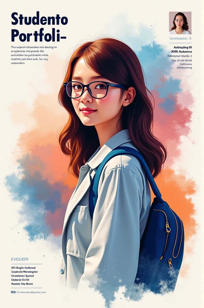 Student portfolio cover page - SeaArt AI