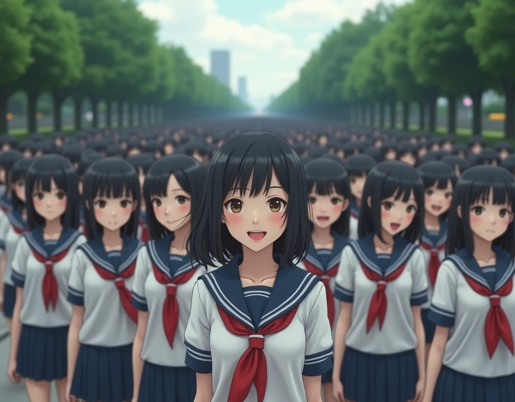 (Japanese Clone-girls=Myself), (Super Best masterpiece Clone - SeaArt AI