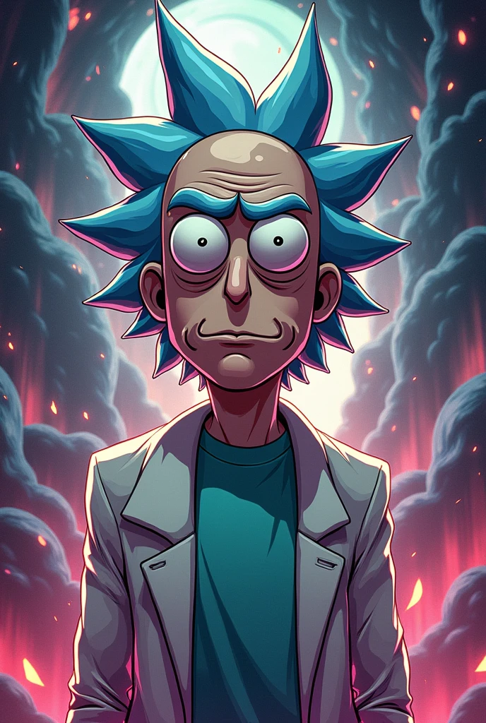 Rick sanches racker anime style of his own non-realistic drawing ...