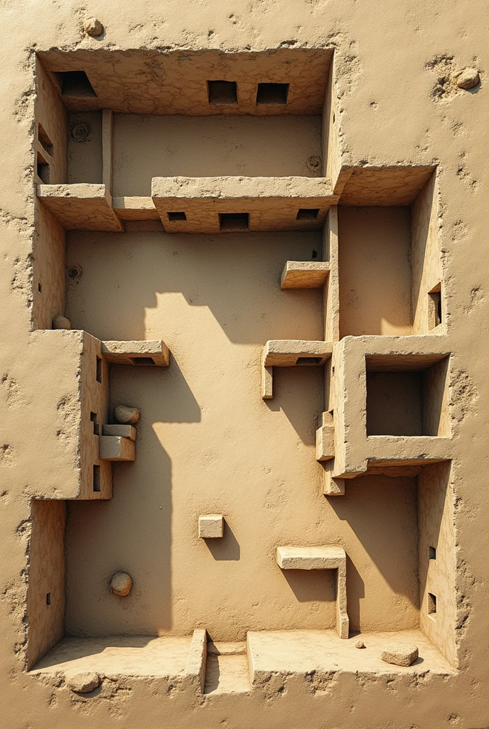 Show me a floor plan view of a catal huyuk house - SeaArt AI