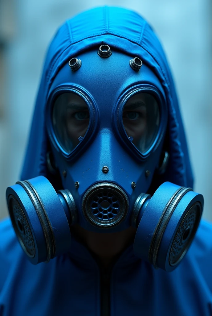 Blue gas mask - SeaArt AI