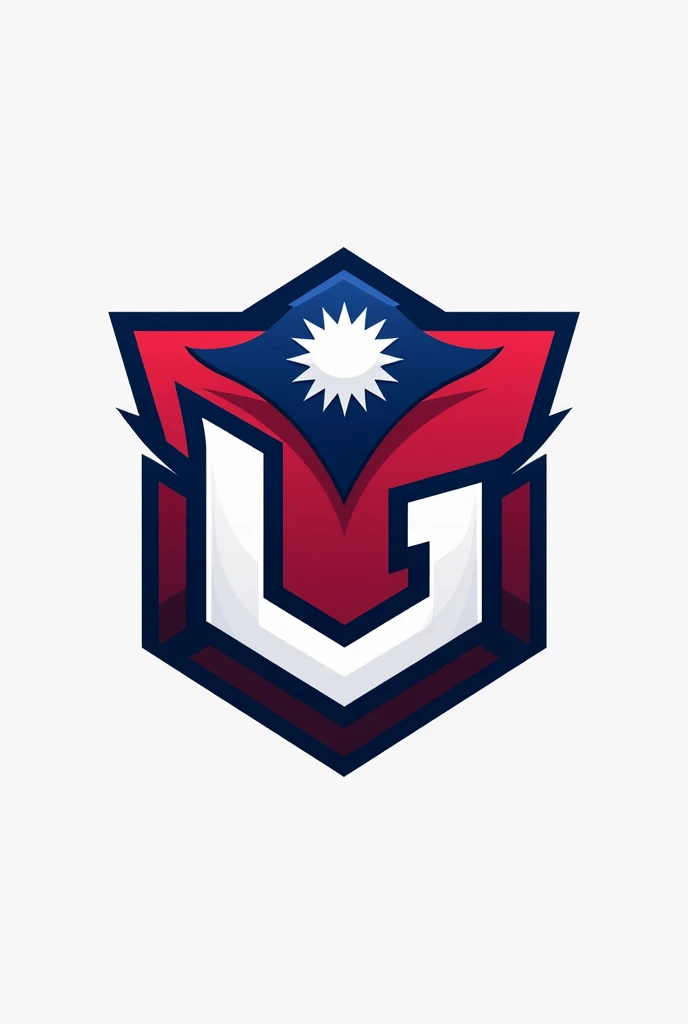 Create a logo for eSports organization called 'GTL' using nepali flag ...