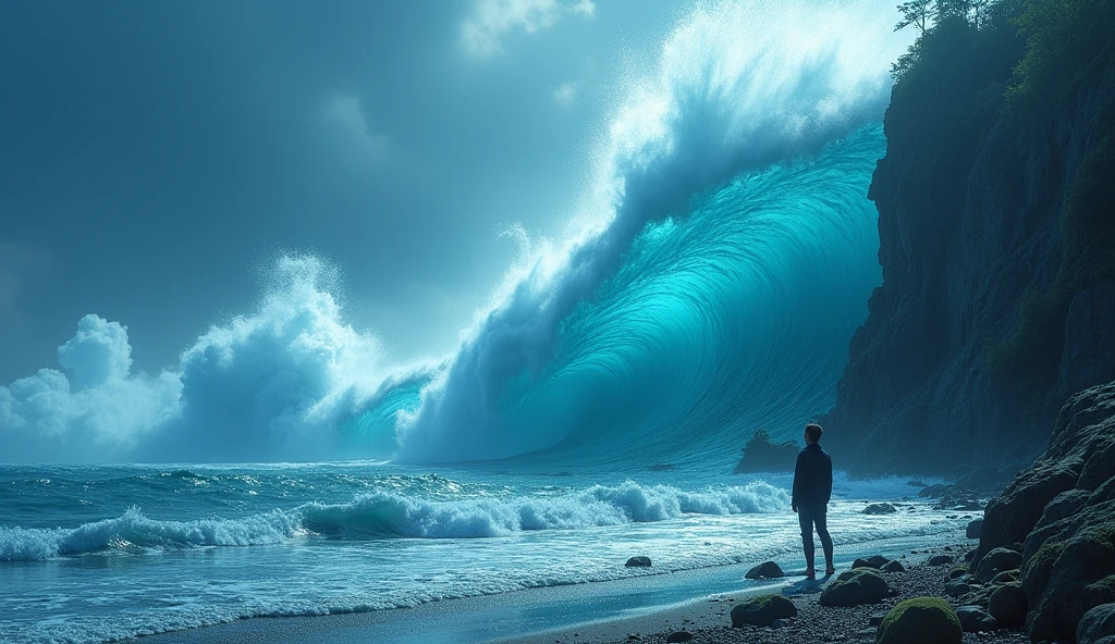 The mystery of the sea，This vast blue world，Since ancient times - SeaArt AI