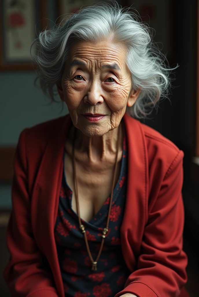 Japan, super old woman, aging, elderly, old face, 120 years old - SeaArt AI