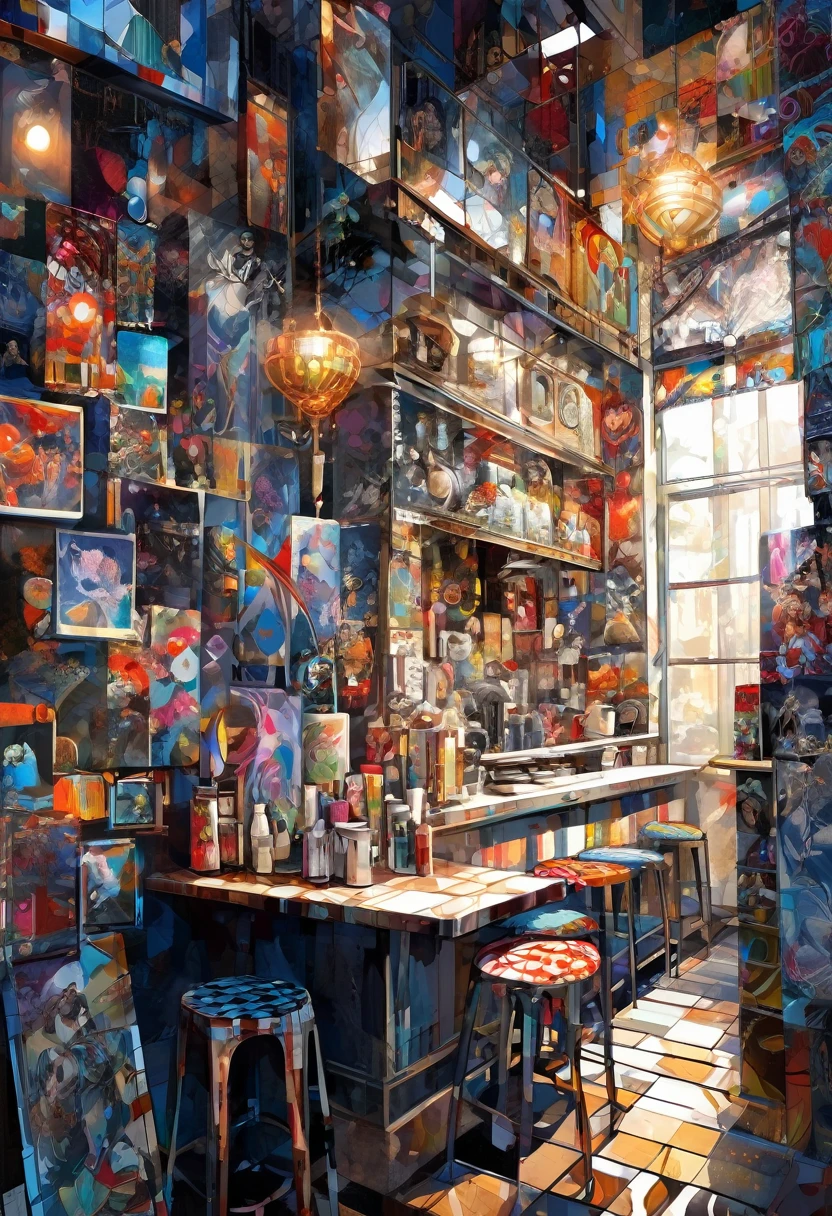 Patchwork illustrations, conceptual installation art, graphic CG ...
